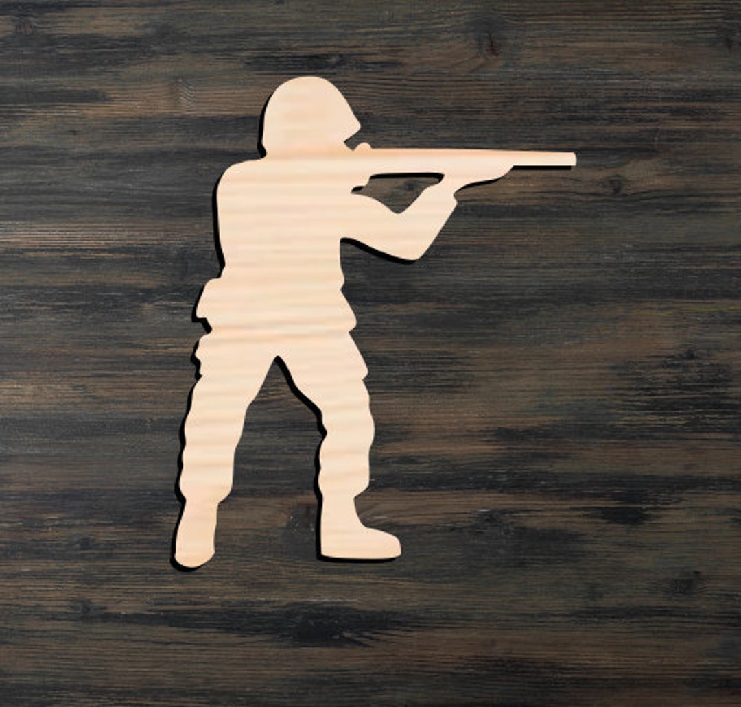 Soldier Wooden Cutout / US Army Gift / Army / Army Birthday - Etsy