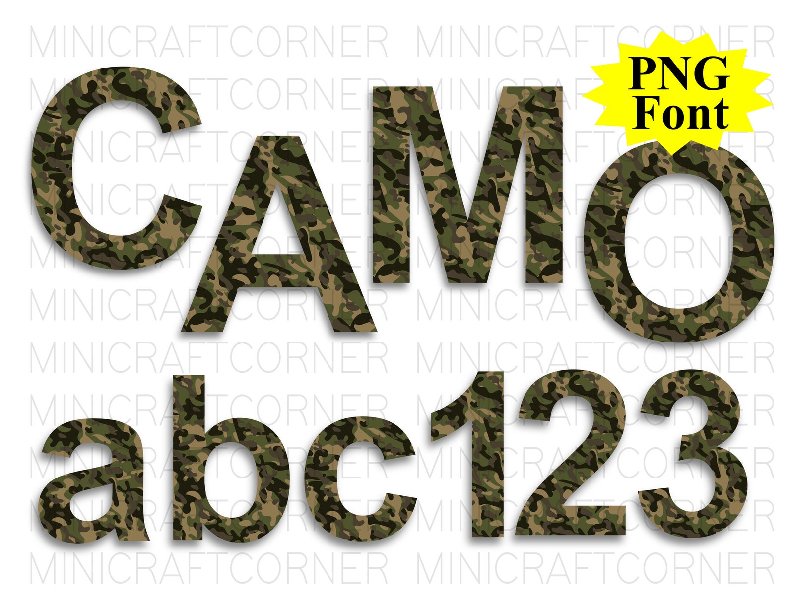 DIGITAL Camo Letters / Camo Letter PNG / Letters PNG / - Etsy