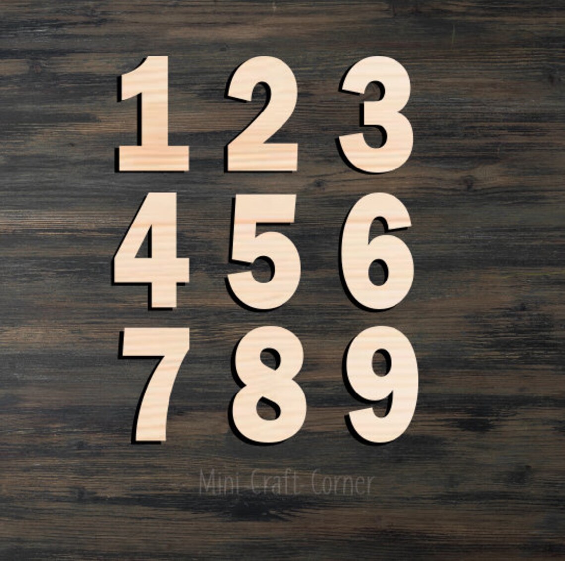 Wooden Number / Wooden Table Number / Wooden Letter Cutout / | Etsy