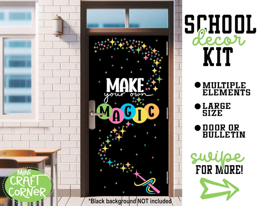 Precut Teacher Decor Kit / Teacher Bulletin Board Kit / Teacher Door ...