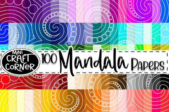 DIGITAL Mandala Papers / Digital Paper / Mandala Design Paper | Etsy