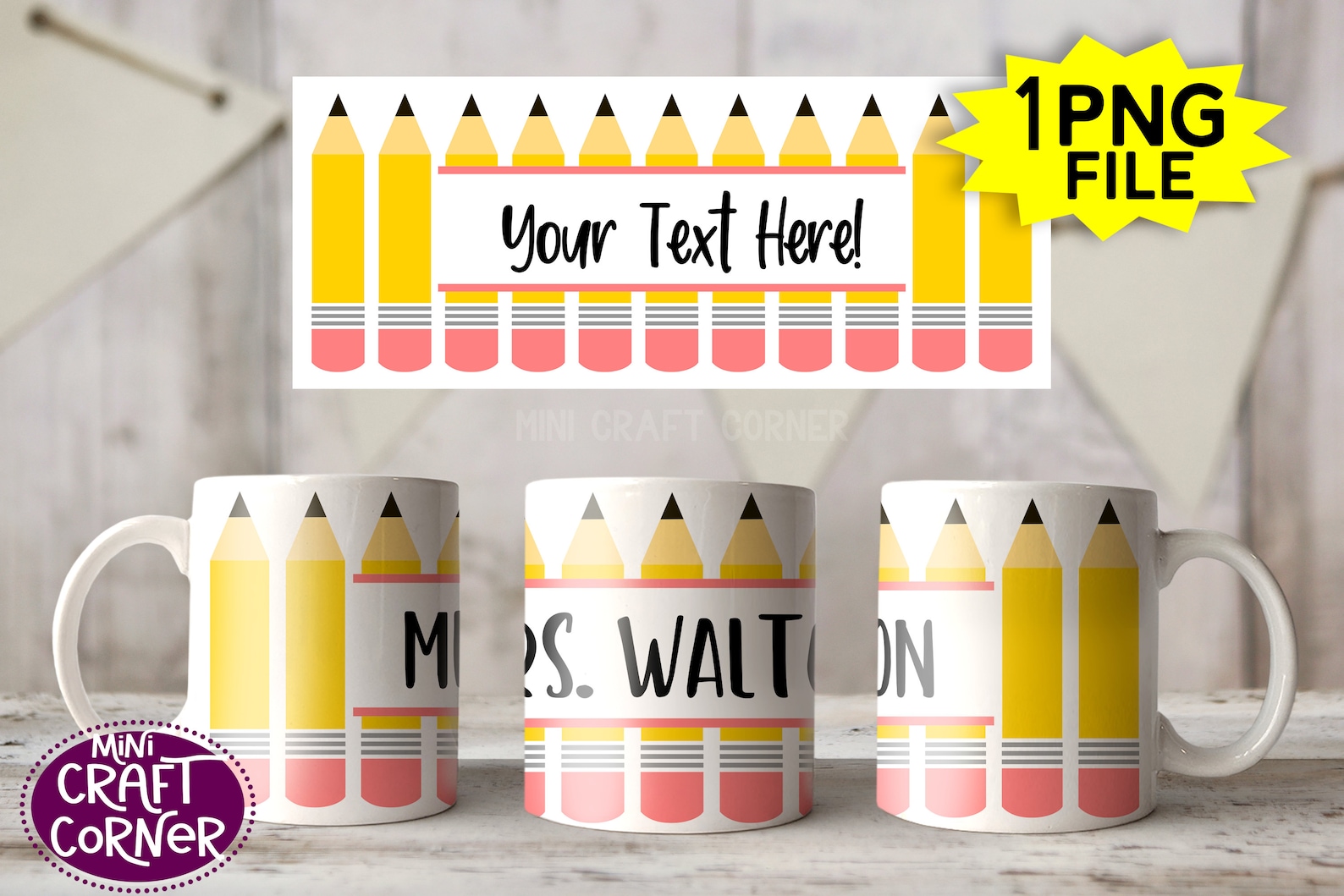 DIGITAL Sublimation Teacher Mug Design / Sublimation Mug / - Etsy