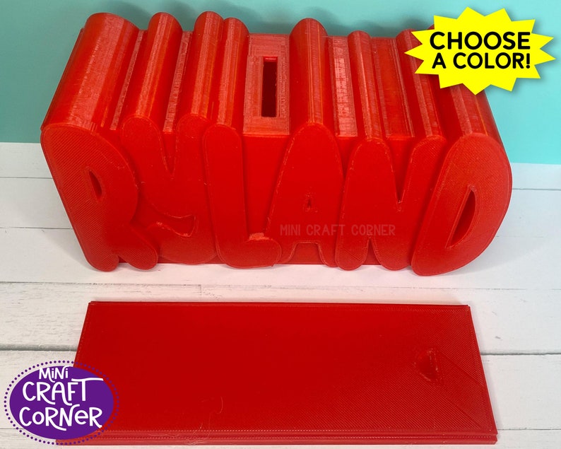 Personalized 3D Printed Bank / Coin Bank / Name Bank / - Etsy