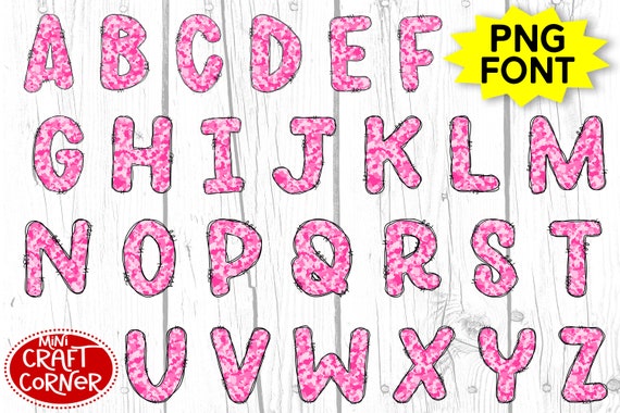 Pink Camo Font