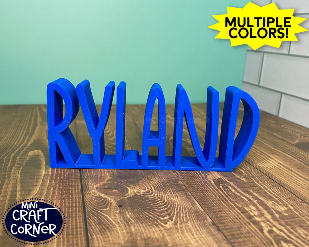 Personalized 3D Printed Name / Custom Standing Name / Desk Name Plate ...