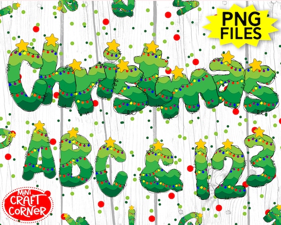 DIGITAL Christmas Alphabet / Christmas Letters / Christmas - Etsy