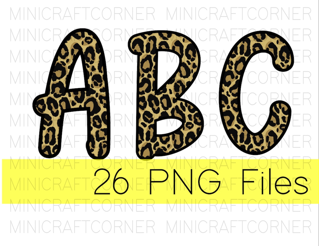 DIGITAL Cheetah Print Letters / Cheetah Letter PNG / Letters PNG ...
