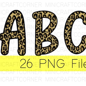DIGITAL Cheetah Print Letters / Cheetah Letter PNG / Letters PNG ...
