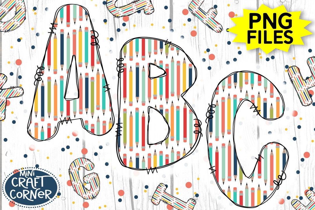 DIGITAL School Letters / Teacher Letters PNG / Letters PNG /sublimation ...