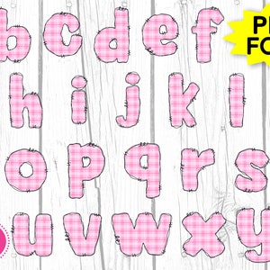 DIGITAL Pink Doodle Letters / Valentine's Letter PNG / Sublimation ...