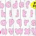 DIGITAL Pink Doodle Letters / Valentine's Letter PNG / Sublimation ...