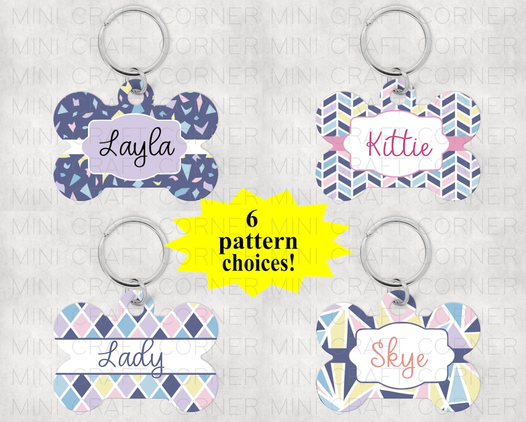 DIGITAL Sublimation Dog Bone Tag / Dog Bone Sublimation Tag / Dog Tag ...