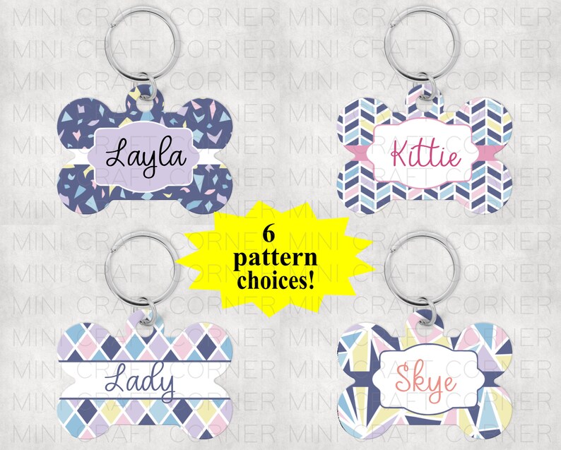 DIGITAL Sublimation Dog Bone Tag / Dog Bone Sublimation Tag / Dog Tag ...