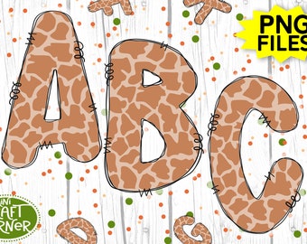Giraffe Print Letters - Etsy