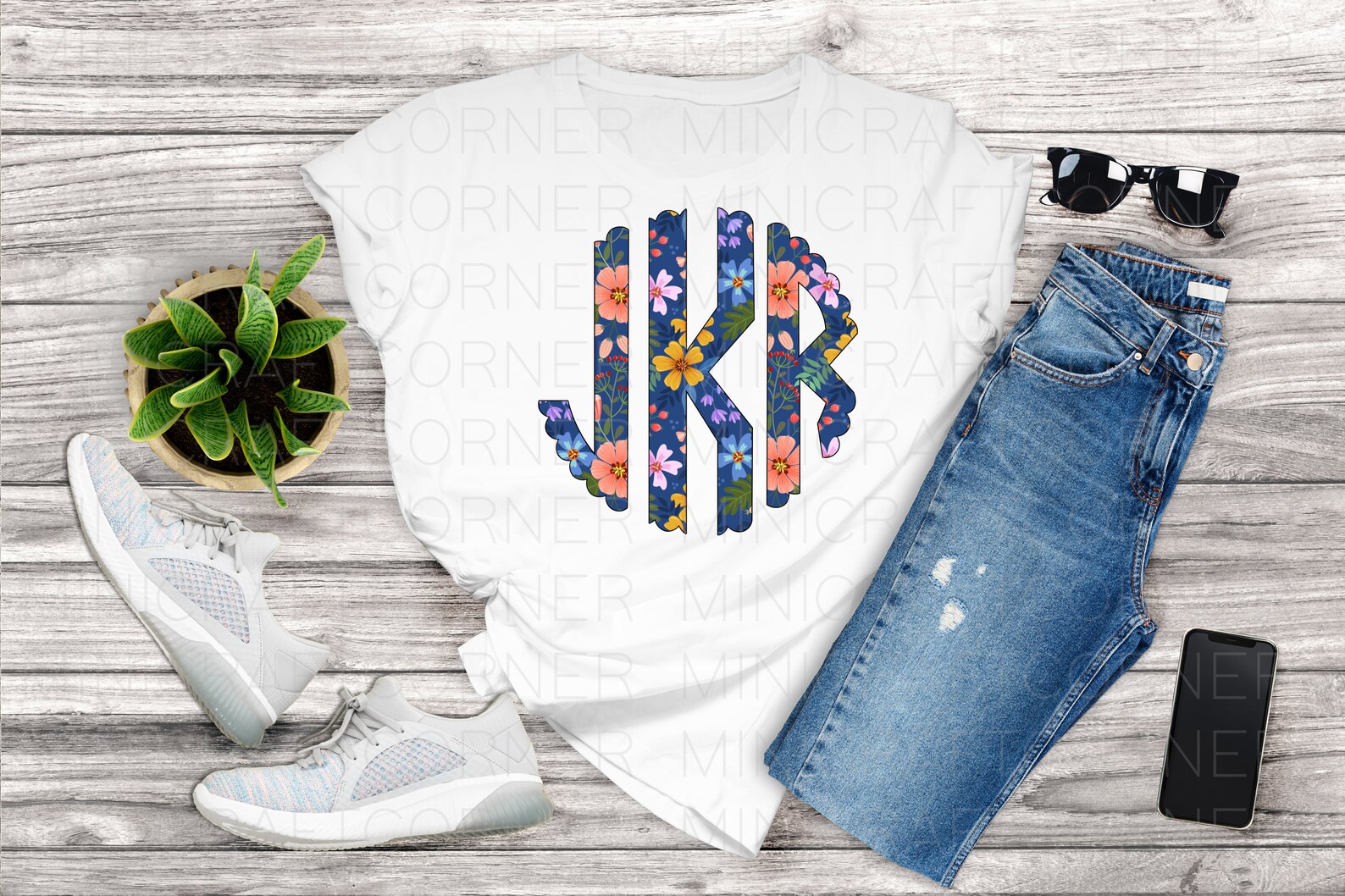 DIGITAL Floral Sublimation Monogram Letters / Monogram Letters | Etsy