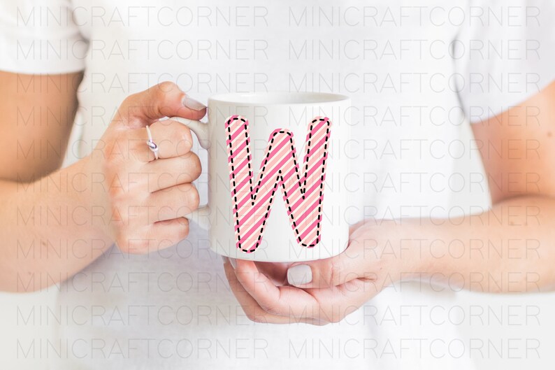 DIGITAL Pink and Turquoise Print Letters / Pink Letter PNG / - Etsy