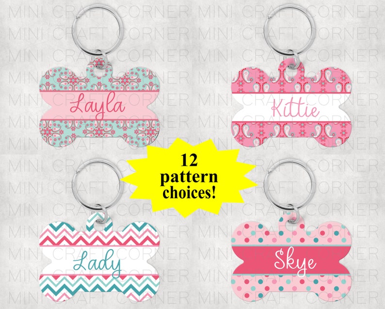 DIGITAL Sublimation Dog Bone Tag / Dog Bone Sublimation Tag / Dog Tag ...