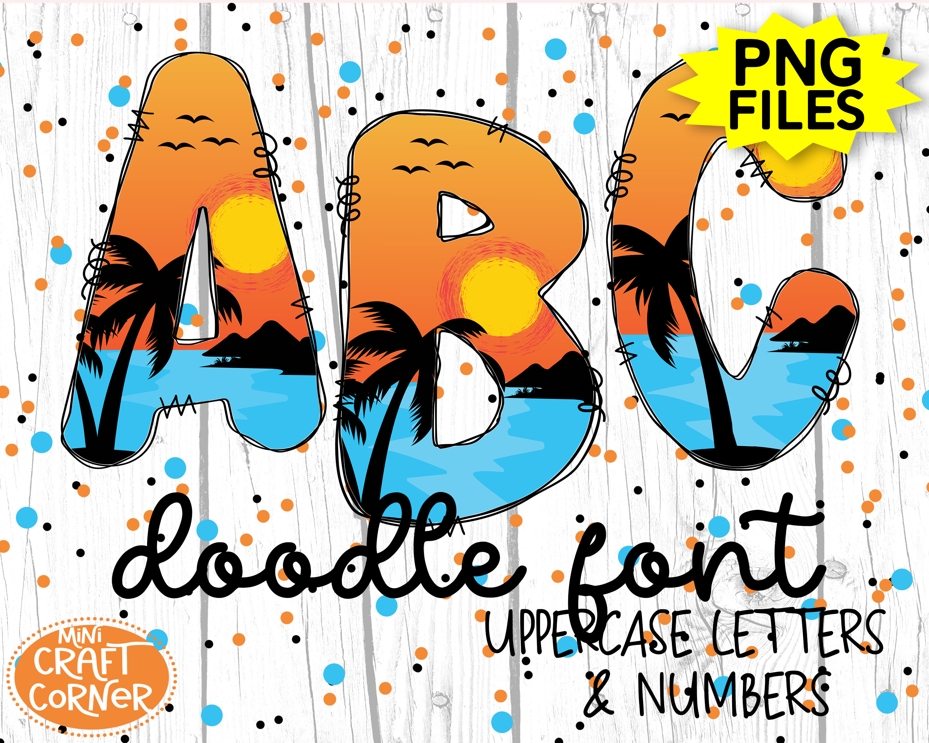 DIGITAL Sunset Letters / Beach Letters PNG / Sublimation Beach Letters ...