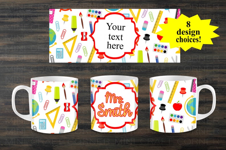 DIGITAL Sublimation Teacher Mug Design / Sublimation Mug / Sublimation ...