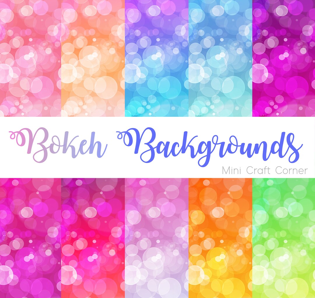 DIGITAL Bokeh Paper / Bokeh Digital Paper / Colorful Bokeh / - Etsy