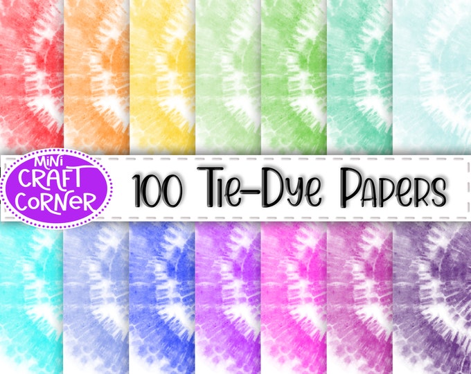 Neutral Tie Dye Digital Paper Pack, Abstract Background Shibori ...