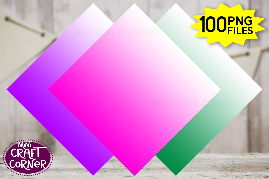 Ombre Digital Paper Pack / Digital Paper / Ombre Paper / | Etsy