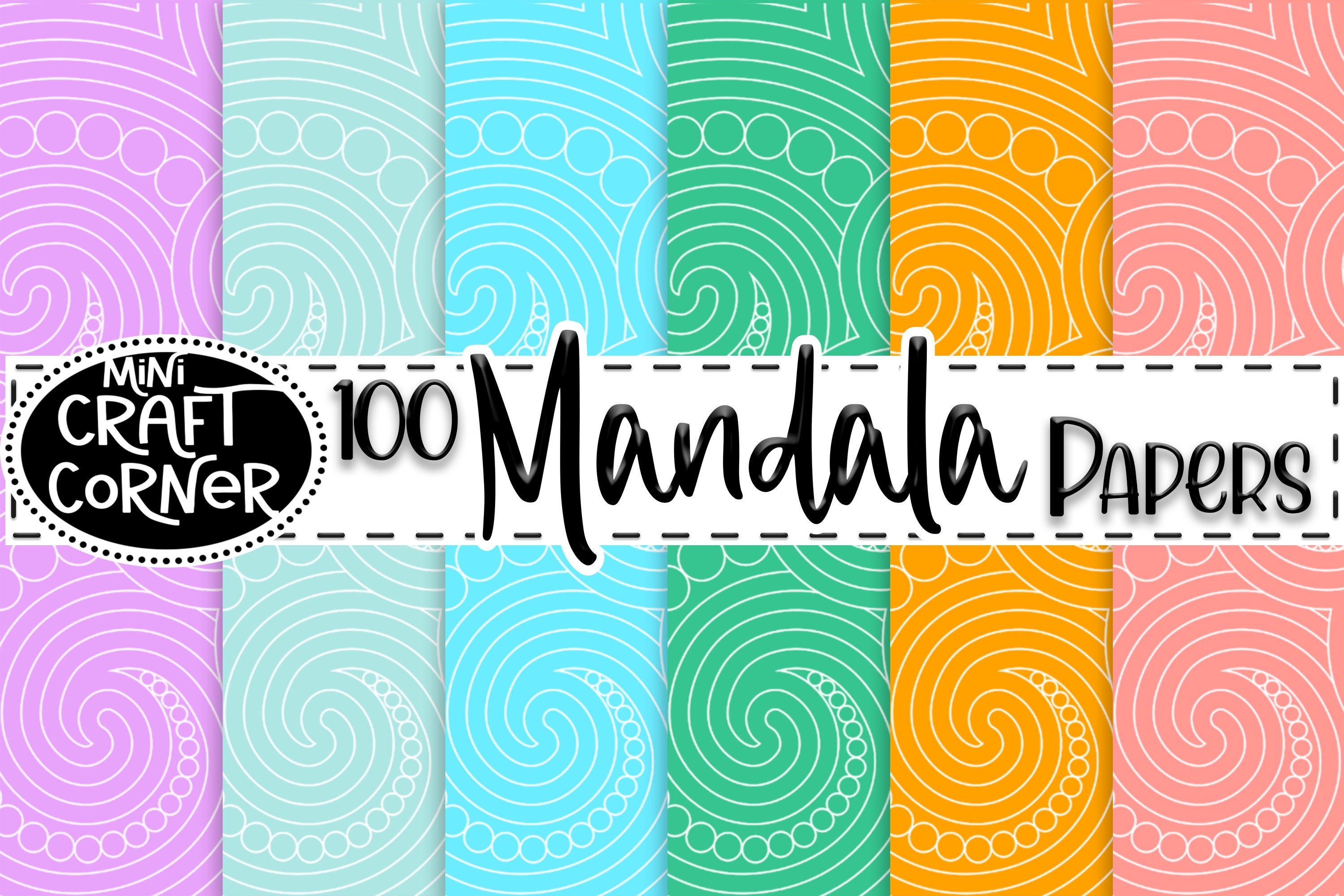 DIGITAL Mandala Papers / Digital Paper / Mandala Design Paper | Etsy