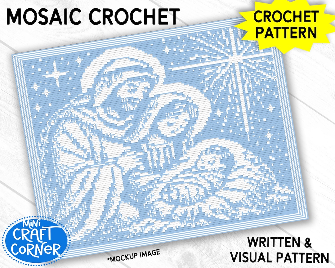 Mosaic Crochet Christmas Nativity Pattern | PDF Crochet Blanket Pattern ...