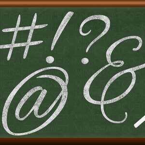 DIGITAL Chalkboard Letters / Chalk Font PNG / PNG Letters / Png Font ...