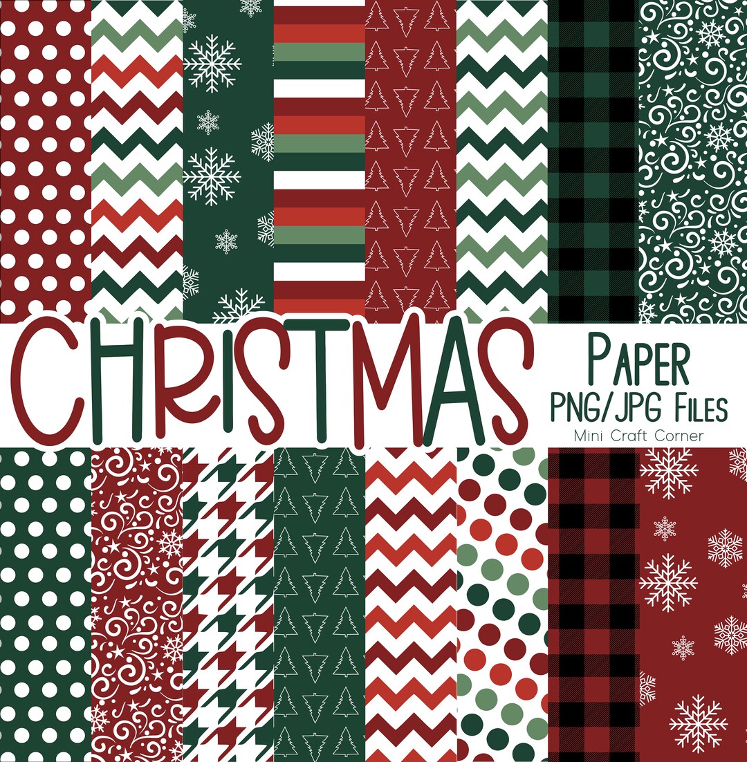 Papel de Navidad DIGITAL / Papel Digital de Navidad / Papel de ...