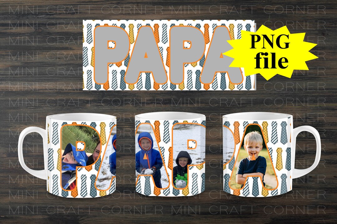 DIGITAL Sublimation Papa Mug Design / Sublimation Mug / Sublimation ...