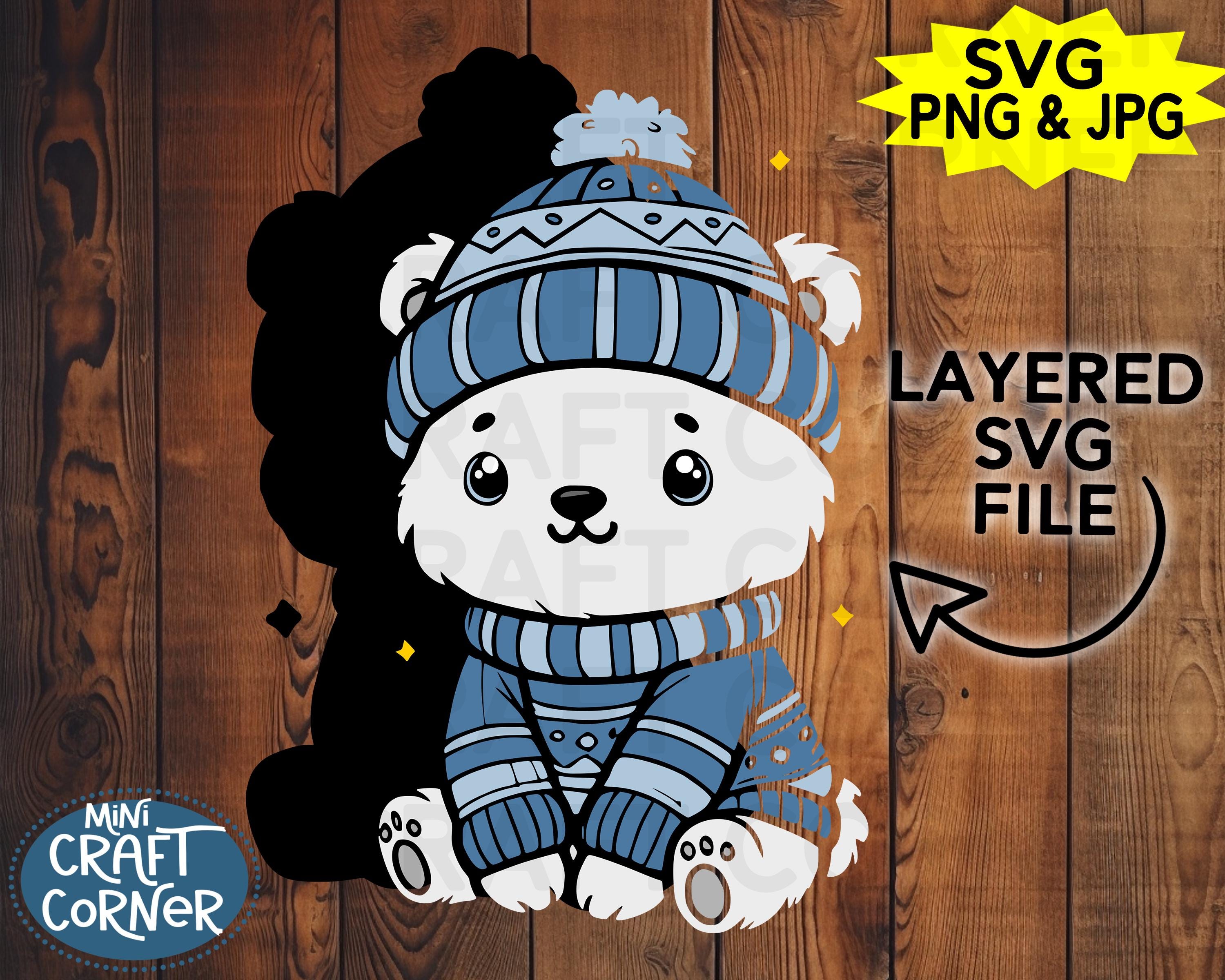 DIGITAL Polar Bear Clipart / Bear Clipart / Cute Christmas Clipart ...