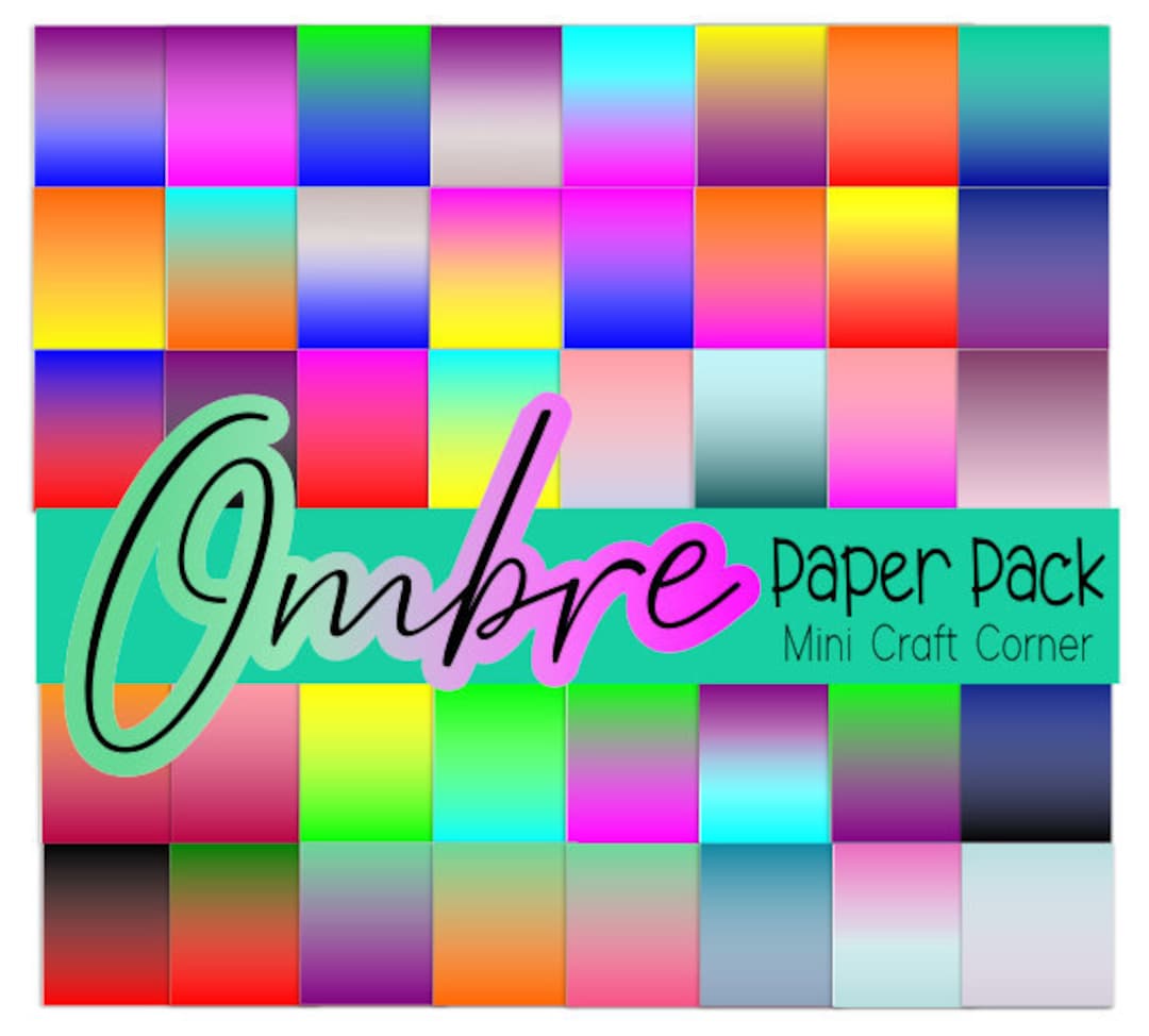Ombre Digital Paper Pack / Digital Paper / Ombre Paper / Printable ...