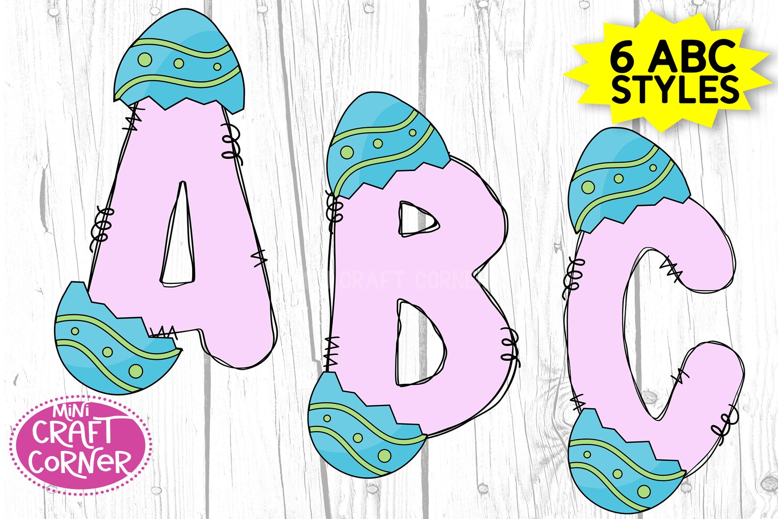 DIGITAL Easter Alphabet / Easter Letters / Easter Font / Easter PNG ...