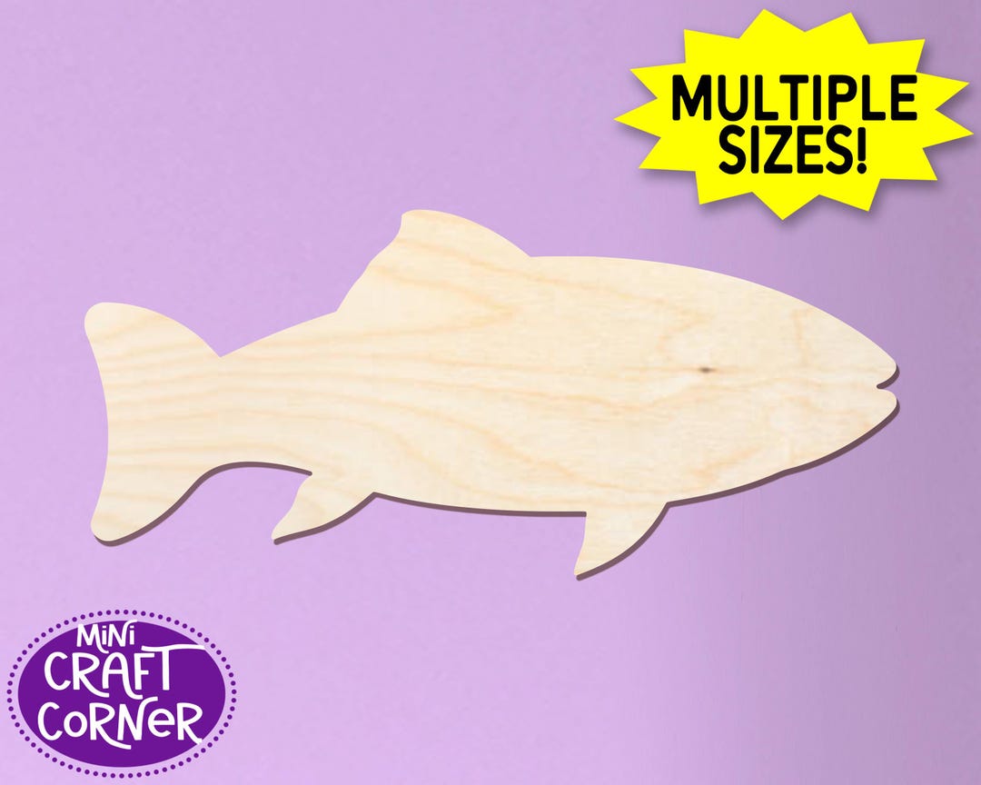 Wooden Fish Cutouts – DIY Craft Blanks, Nautical Wall Decor, Beach ...