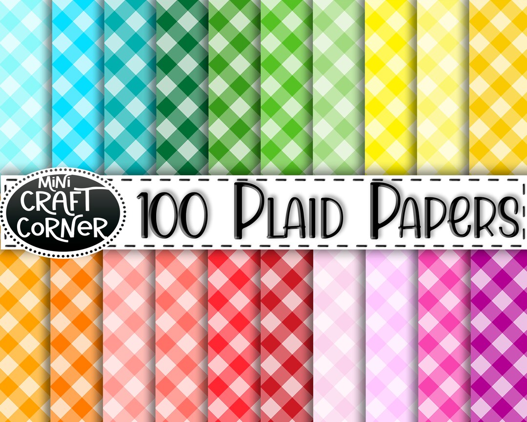 Plaid Digital Paper Pack / Digital Paper / Plaid Paper / Printable ...