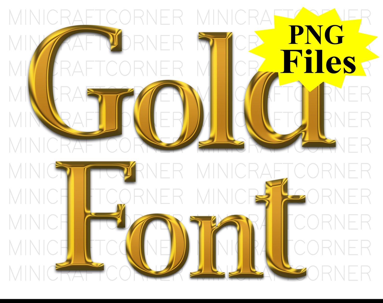 DIGITAL Gold Letters / Fancy Font PNG / PNG Letters / Png Font - Etsy