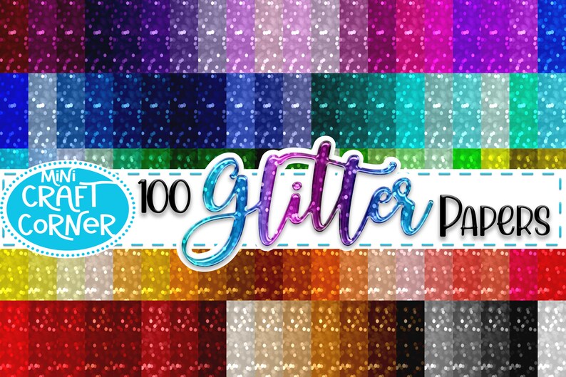 DIGITAL Glitter Papers / Digital Paper / Glitter Paper / - Etsy