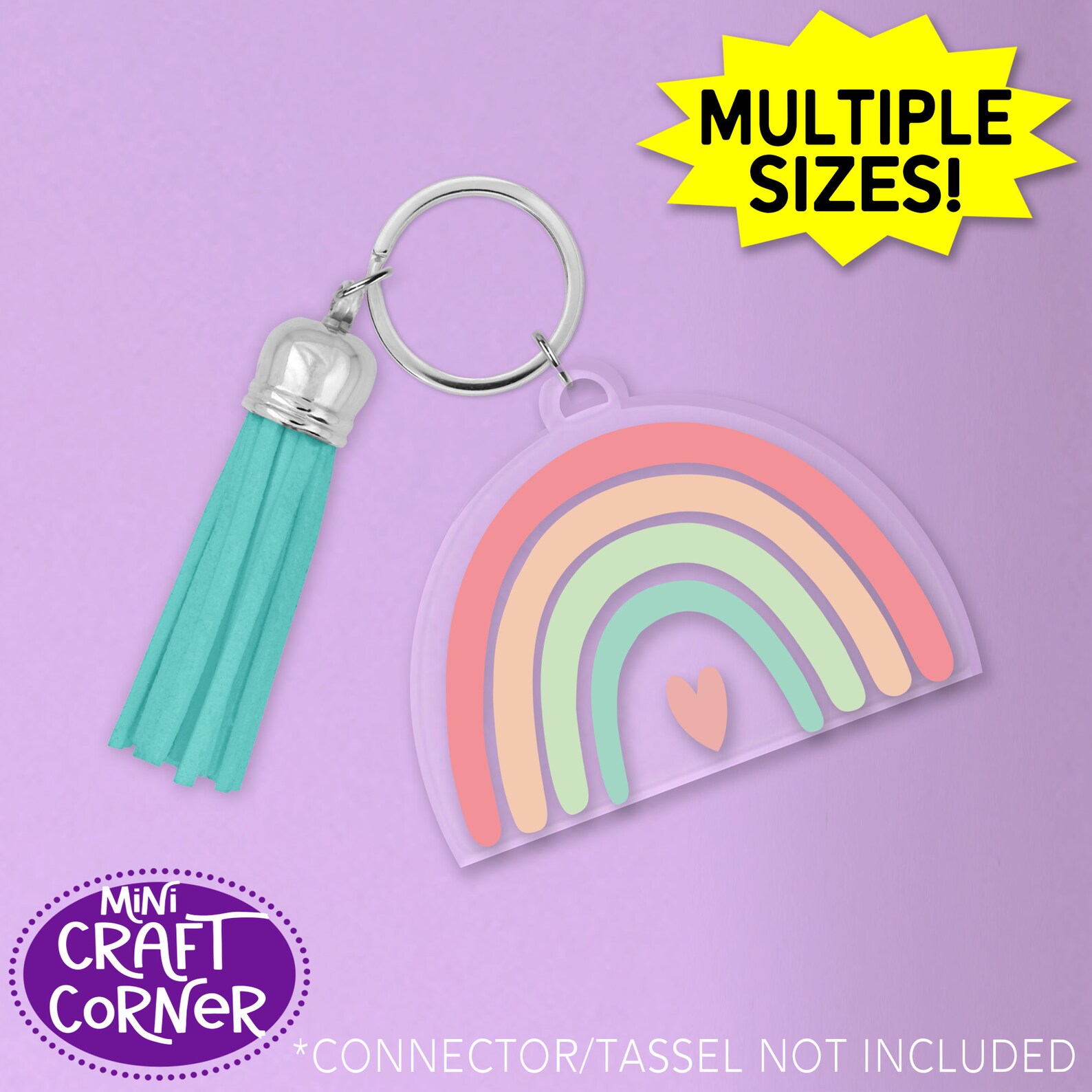 Clear Acrylic Rainbow Key / Rainbow Acrylic Blanks / Acrylic - Etsy