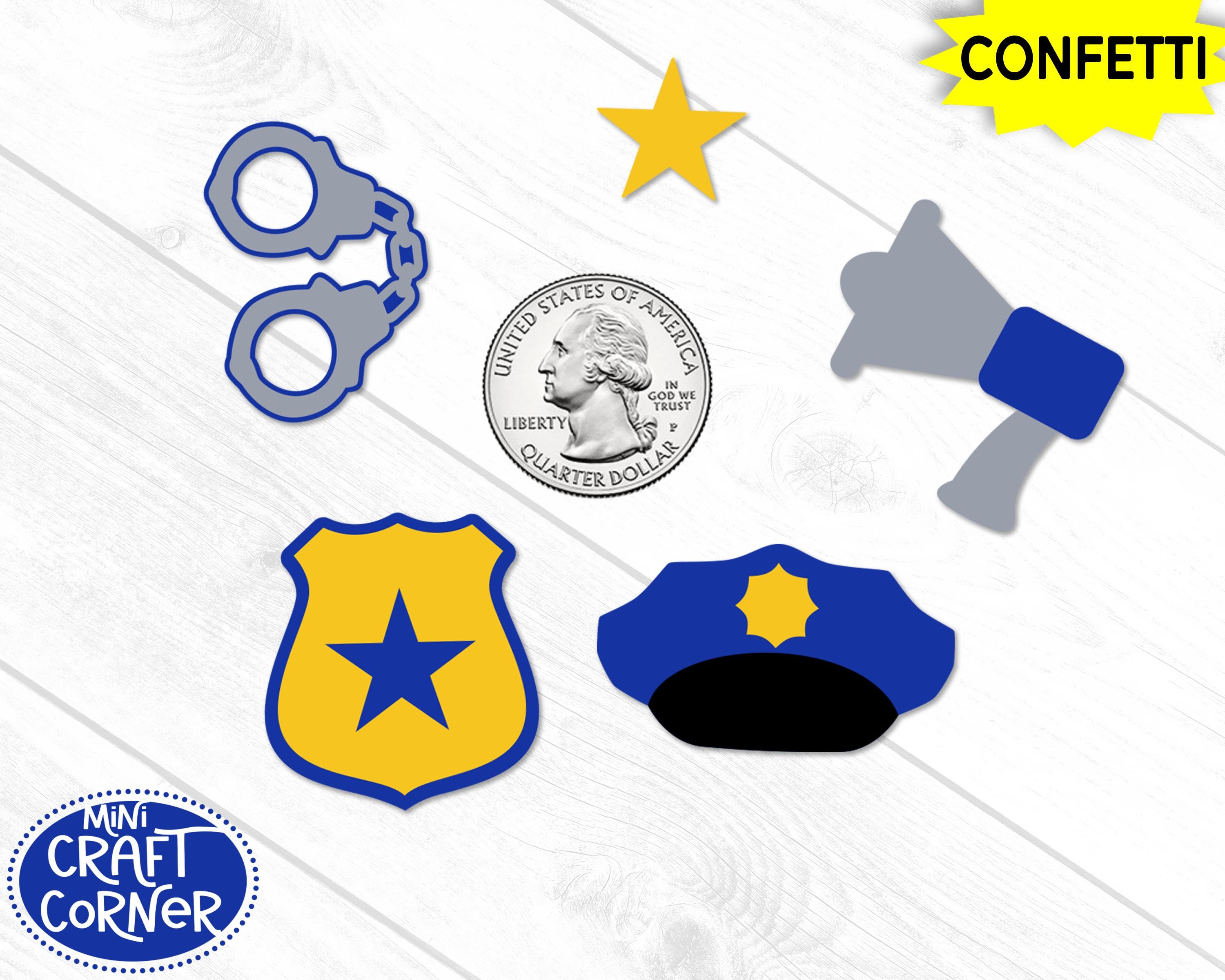 Police Confetti / Police Birthday Party Decor / Police Decor / Police ...