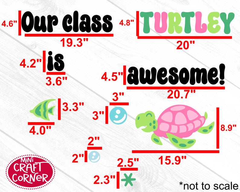 Teacher Door Kit – Our Class is Turtley Awesome – Precut Classroom Door ...