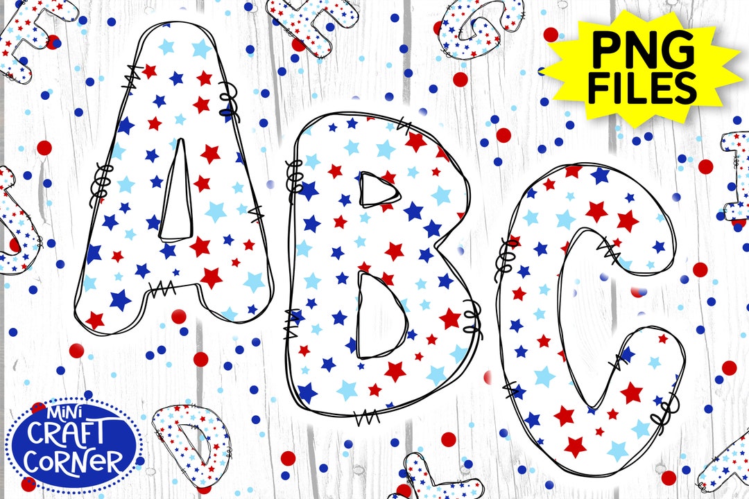 DIGITAL 4th of July Print Letters /july 4th Letter PNG / Letters PNG ...