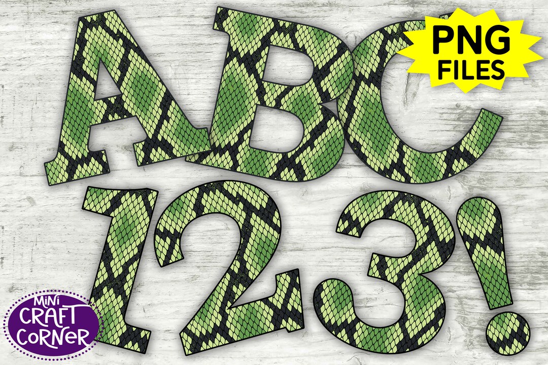DIGITAL Snakeskin Print Letters / Snake Letters PNG / Letters PNG ...