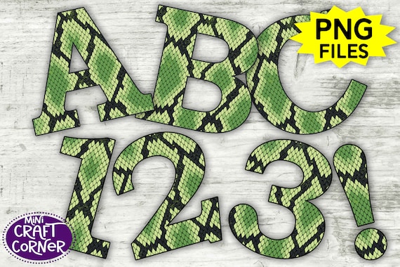 DIGITAL Snakeskin Print Letters / Snake Letters PNG / Letters | Etsy