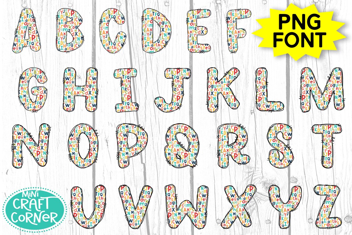 DIGITAL School Letters / Teacher Letters PNG / Letters PNG | Etsy