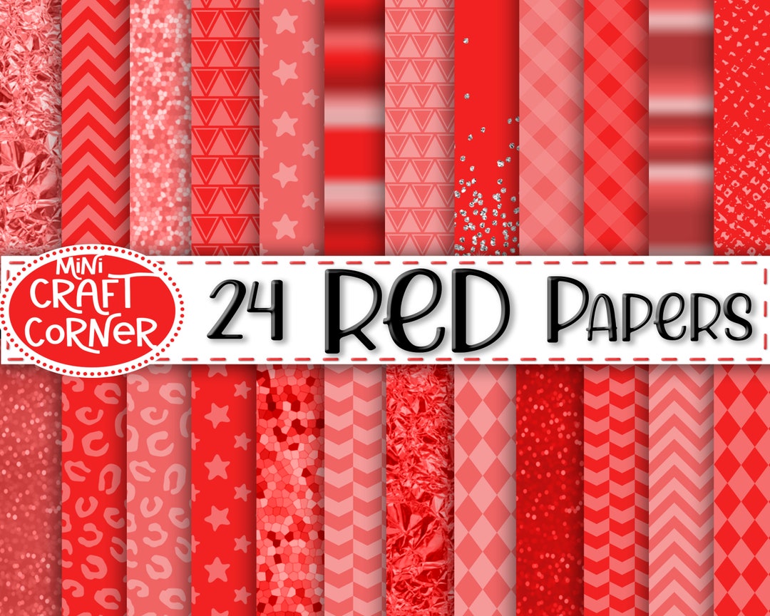 Red Digital Paper / Digital Paper Red / Red Glitter Paper / Glitter ...