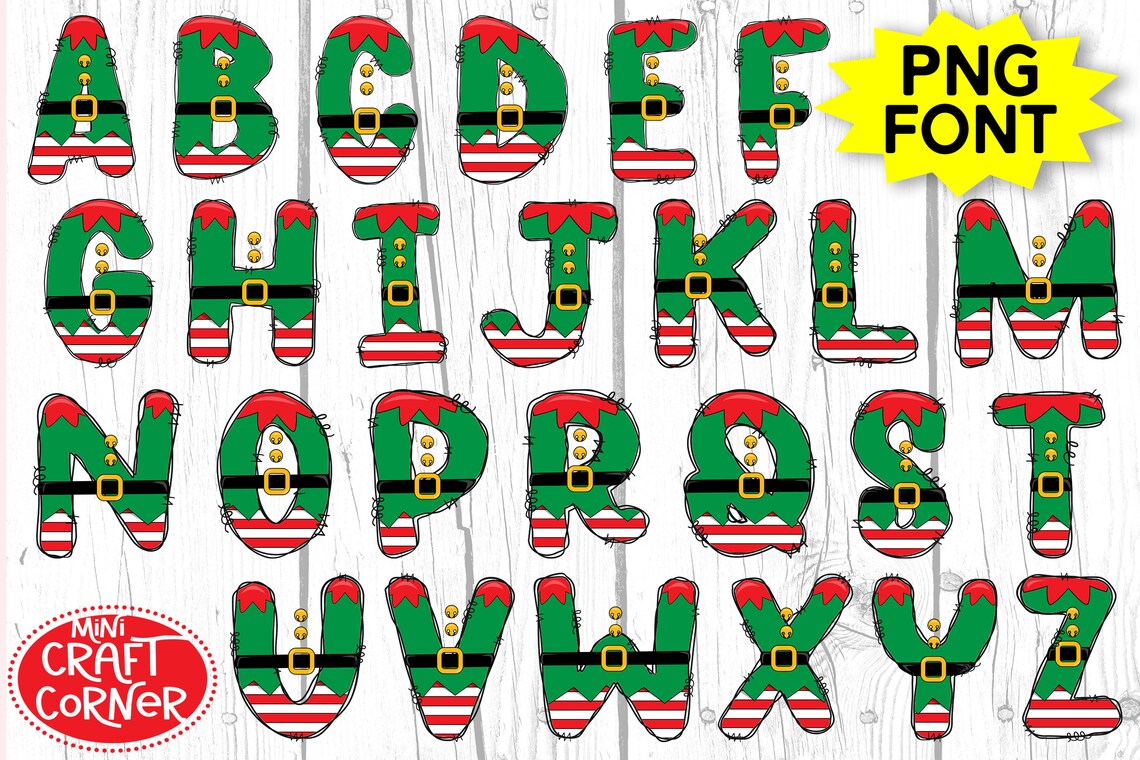 DIGITAL Christmas Alphabet / Christmas Letters / Christmas - Etsy
