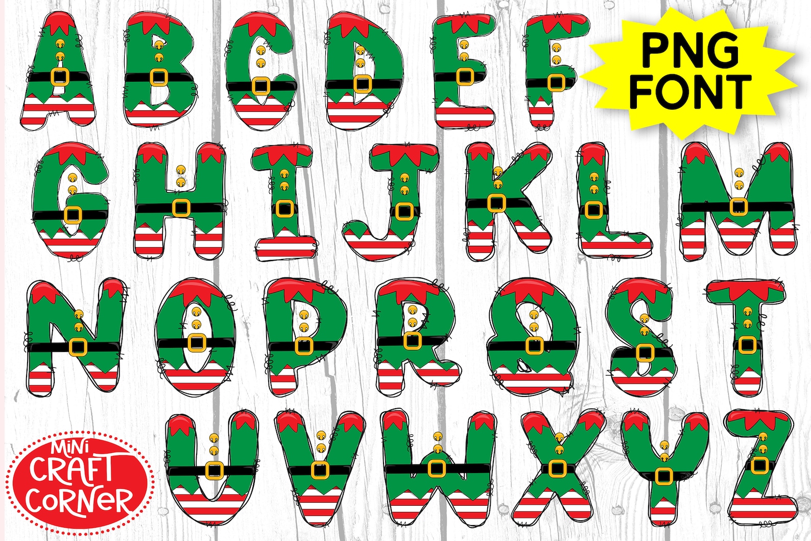 DIGITAL Christmas Alphabet / Christmas Letters / Christmas - Etsy