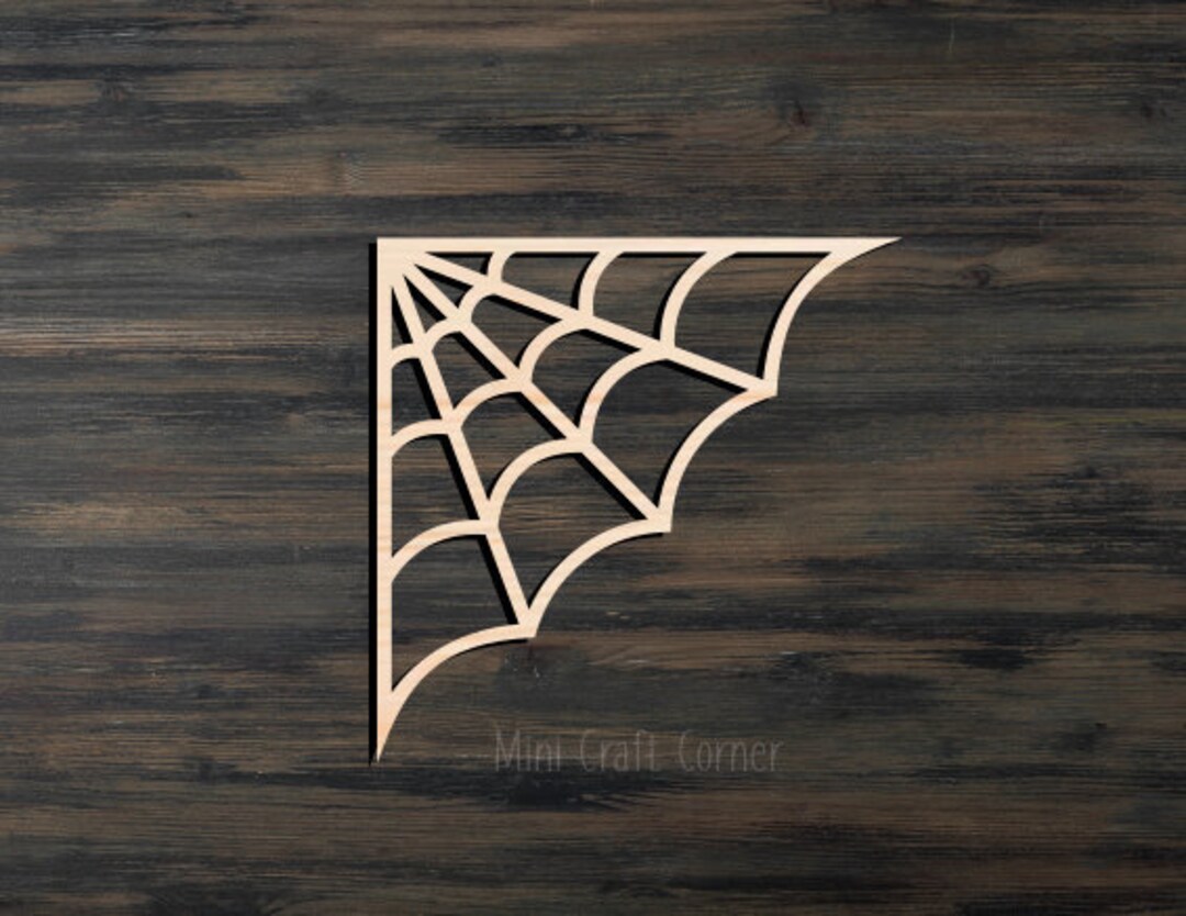 Spiderweb Wooden Cutout / Spider Cutout / Spiderweb Decor / - Etsy