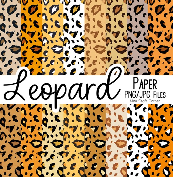 DIGITAL Leopard Paper Pack / Digital Paper / Leopard Paper / - Etsy